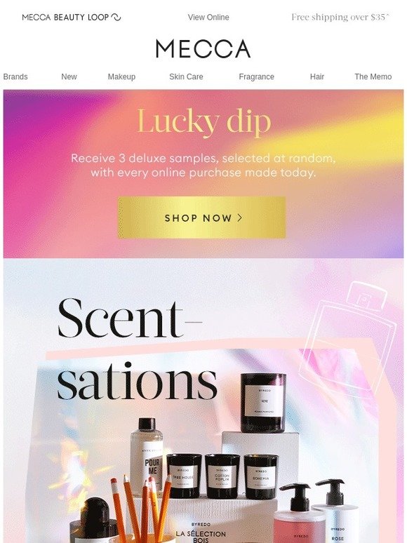 Mecca: Three deluxe samples with every online order | Milled