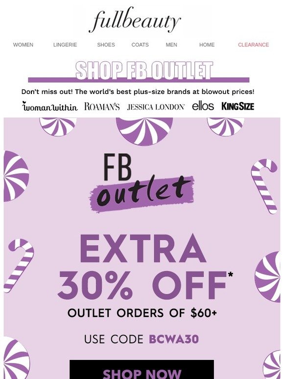 Fullbeauty: FB Outlet: Extra 30% OFF | Milled