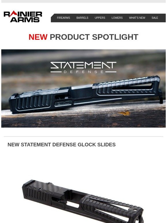 Rainier Arms: New Product Spotlight: Statement Defense Glock Slides ...