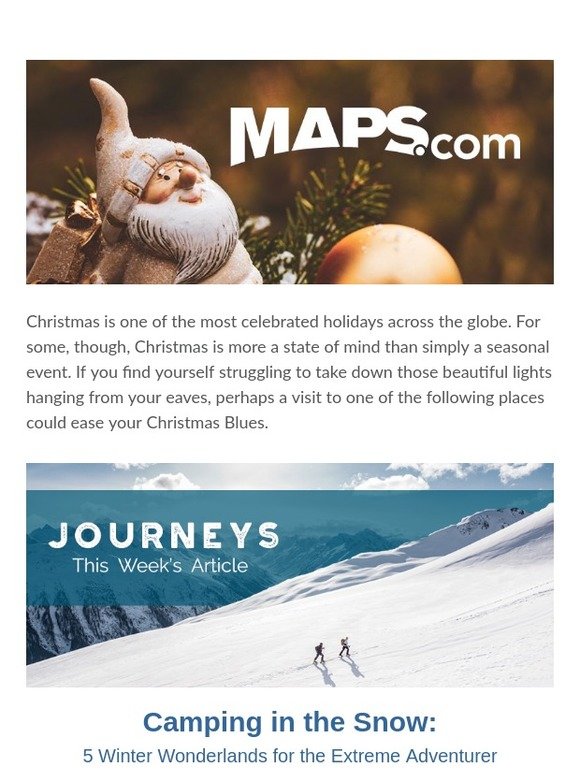 Maps: A Little Cheer For This Time of Year. Save 20% on us! | Milled