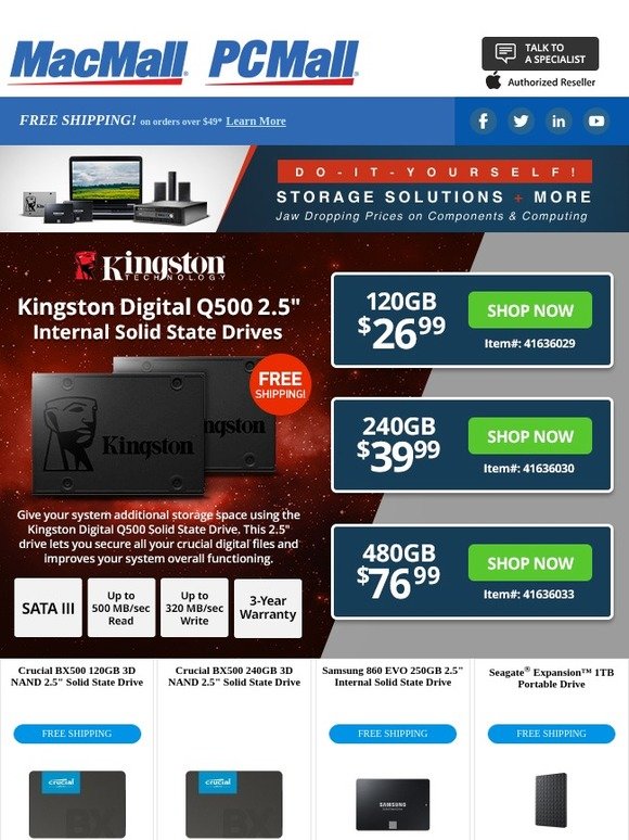 MacMall: We Have Your Storage Solutions Here! Solid State Drives ...