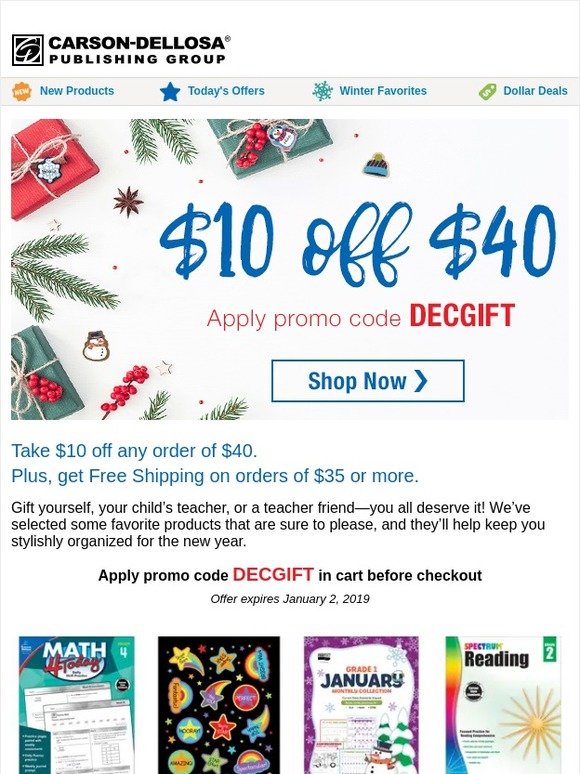 Carson-Dellosa Education: Holly Jolly Savings Inside | Milled