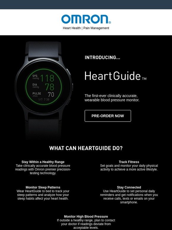 Omron Healthcare: Introducing HeartGuide – The FIRST-EVER Wearable ...