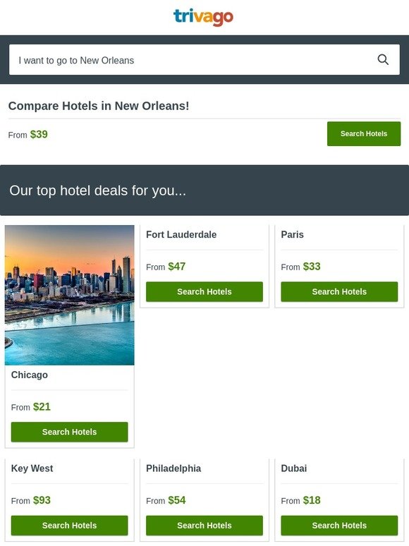 Trivago: Check out our top deals of the week! | Milled