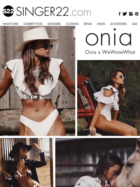 Singer22: Heading Somewhere Warm? Onia x WeWoreWhat Has Got You Covered! | Milled