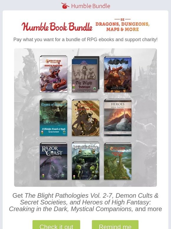 Humble Bundle: This RPG Book Bundle is all 5th Edition Dragons, Dungeons, Maps and more | Milled