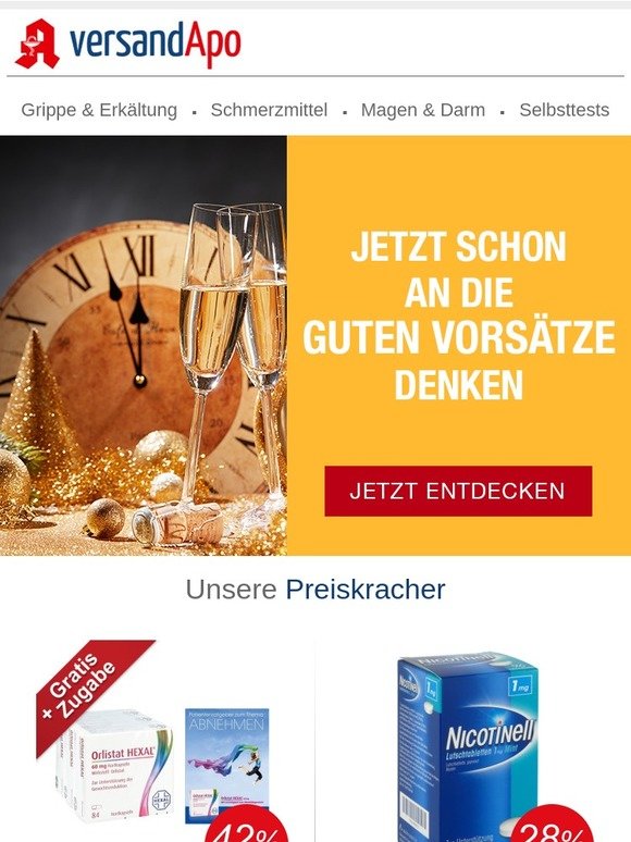 VersandApo: Starthilfe für Ihre guten Vorsätze gefällig? | Milled