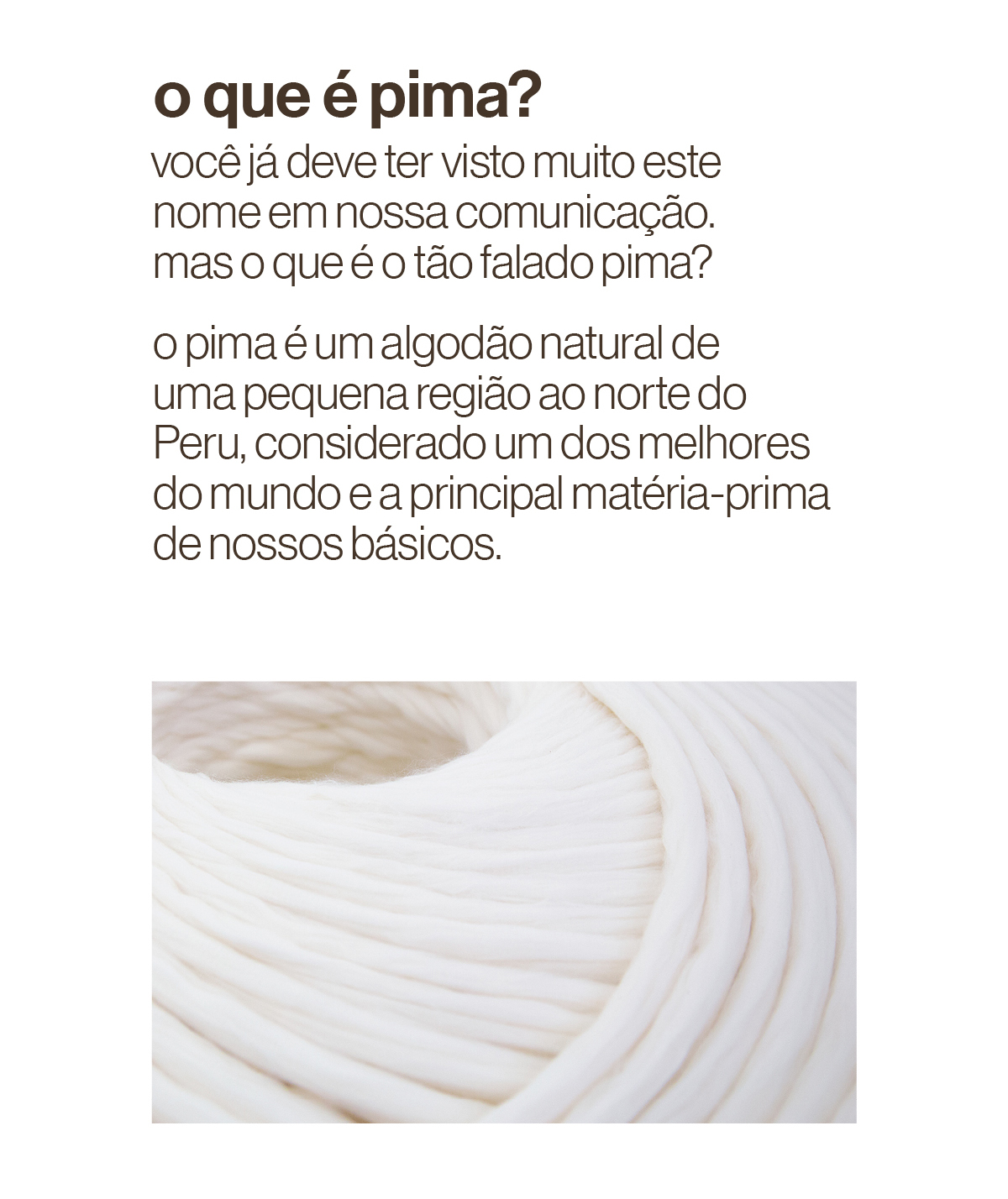 Basico: pima: leve, fresco e super nobre | Milled