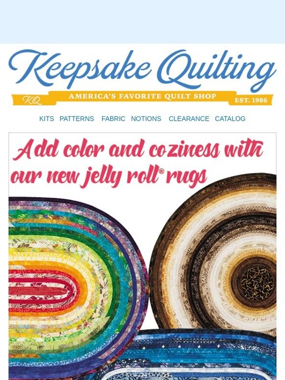 Keepsake Quilting: Add color and coziness with our new jelly roll rugs ...