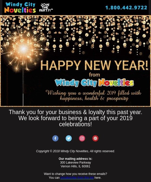 Windy City Novelties: Happy New Year 🎉 | Milled