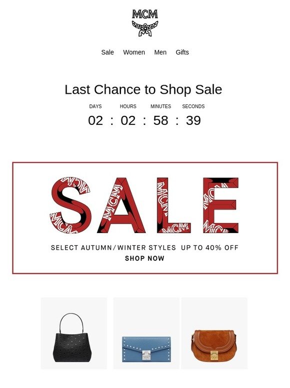 MCM: Sale is ending January 13th. The countdown begins. | Milled