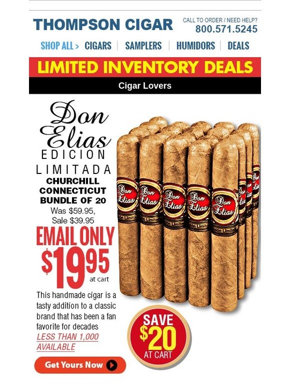 Thompson Cigar: Email Only- Handmade Cigars Less Than $1 Per Stick | Milled
