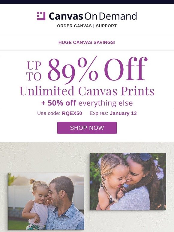 Canvas on Demand: Take up to 89% off unlimited canvas prints! | Milled