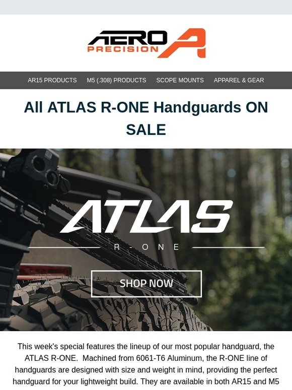 Aero Precision: ATLAS R-ONE Handguards - 15% OFF ALL WEEK! | Milled