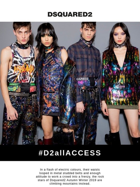 Dsquared2: BACKSTAGE AT THE DSQUARED2 FW19 FASHION SHOW | Milled