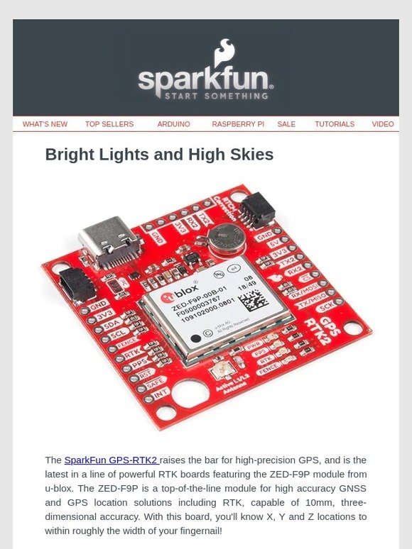 SparkFun: Bright lights and high skies with new LED and GPS boards | Milled