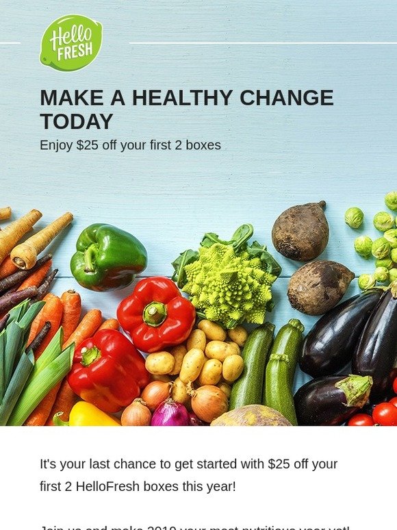 Hellofresh: Now is the perfect time for a healthy change... | Milled