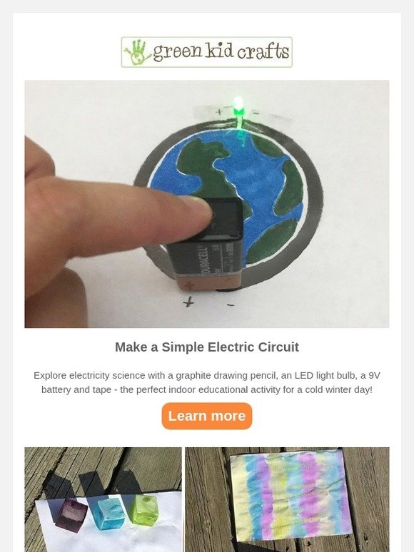 Green Kid Crafts: Weekend Wow: 💡 Simple Graphite Circuit + Ice Painting ...