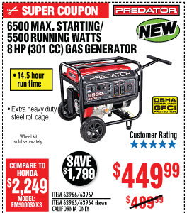 Harbor Freight: Shop all our Generator options and more | Milled
