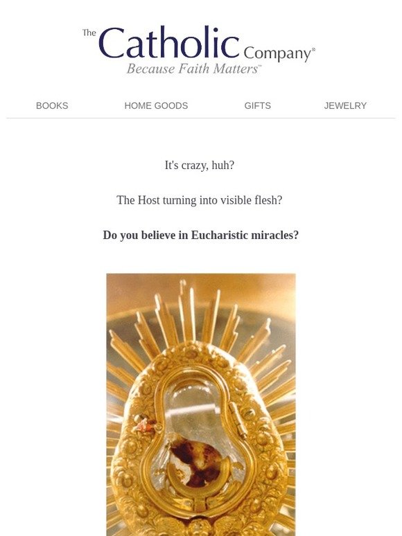 The Catholic Company: The Host Turning Into Visible Flesh ...