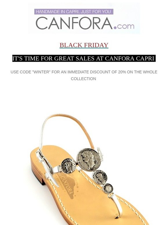 Canfora: That's the perfect time to order your sandals and save 50% ...