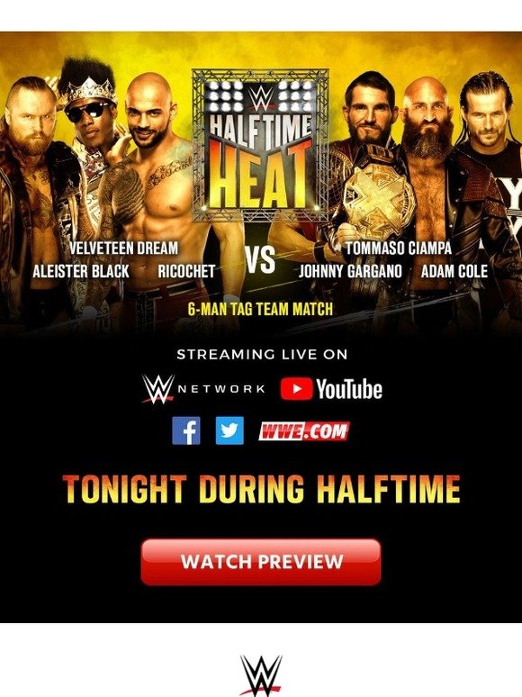 WWE Shop: WWE Halftime Heat is Tonight! | Milled