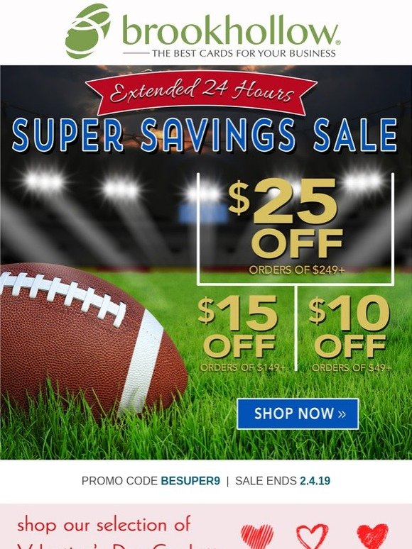 Brookhollow Cards: Extended 24 Hours Only – Super Savings Sale Ends ...