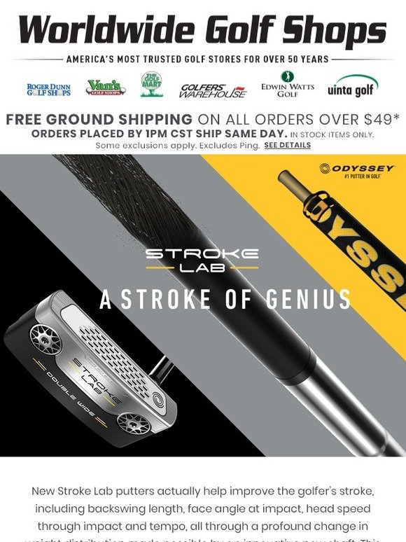 Edwin Watts Golf: New from Callaway | 2019 Odyssey Stroke Lab Putters ...