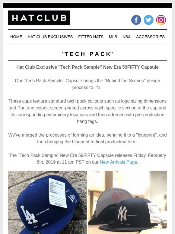 Hat Club: Introducing the "TECH PACK SAMPLE" Collection | Milled