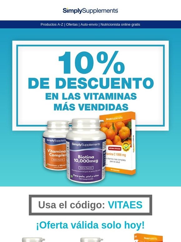 Simply Supplements: 🍊 ¡10% de DESCUENTO en nuestras mejores vitaminas ...