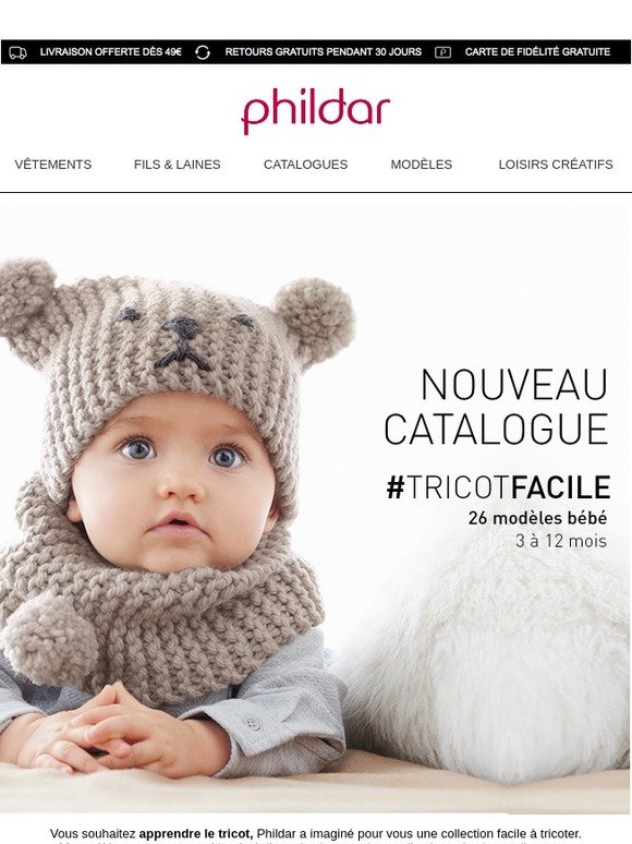 Phildar: Nouveau catalogue Layette Facile : 26 modèles craquants ...