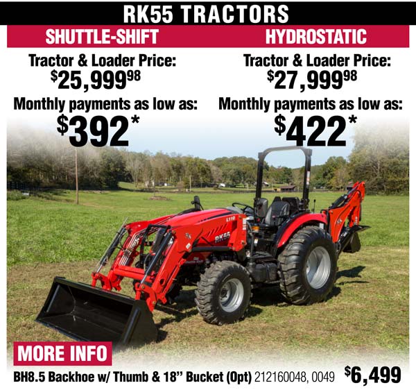 Rural King: RK Tractors | More Tractor. Less Price. | Milled