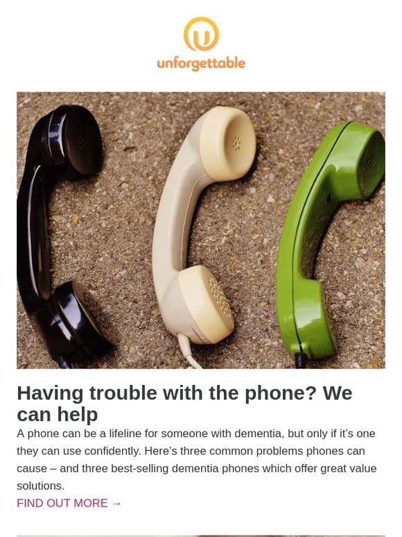 Unforgettable: Stay connected: How can dementia phones help people ...
