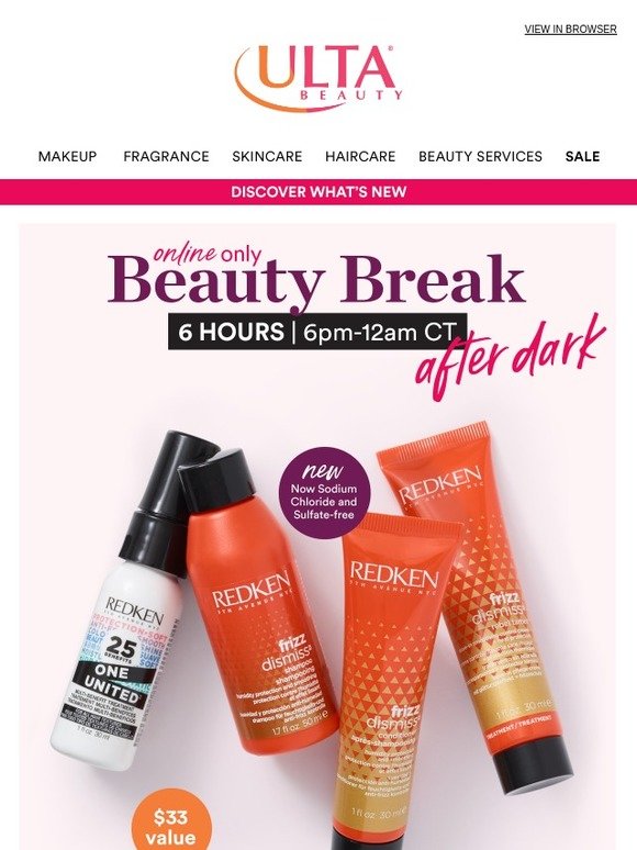 Ulta Beauty: 6 hrs only! FREE 4 PC Redken gift | Milled