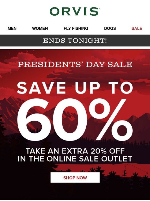 Orvis: Right now! Up to 60% off. Take an extra 20% off in the online ...