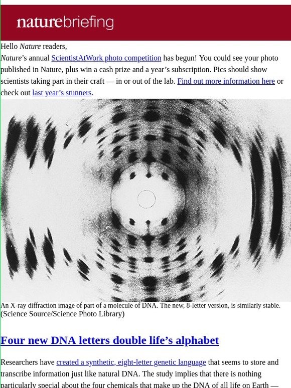 Nature: Four new DNA letters double life’s alphabet | Milled