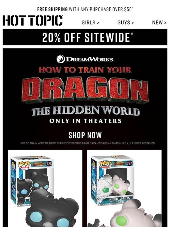 Hot Topic: How to Train Your Dragon: The Hidden World Pop!s have landed ...