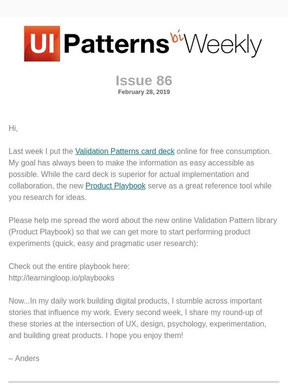 Talks by UI Patterns: UI Weekly #86: Validations Patterns are online ...