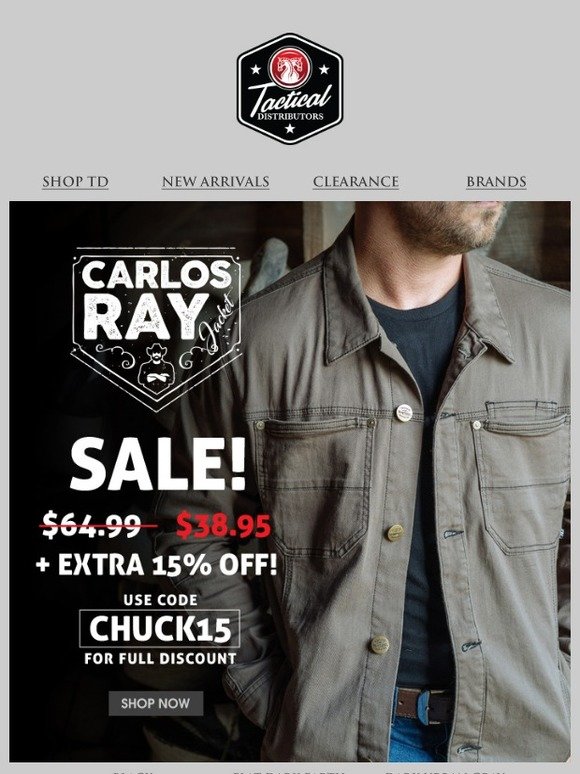 Tactical Distributors: Chuck Yeah!👊 +XTRA 15% OFF Carlos Ray Jacket ...