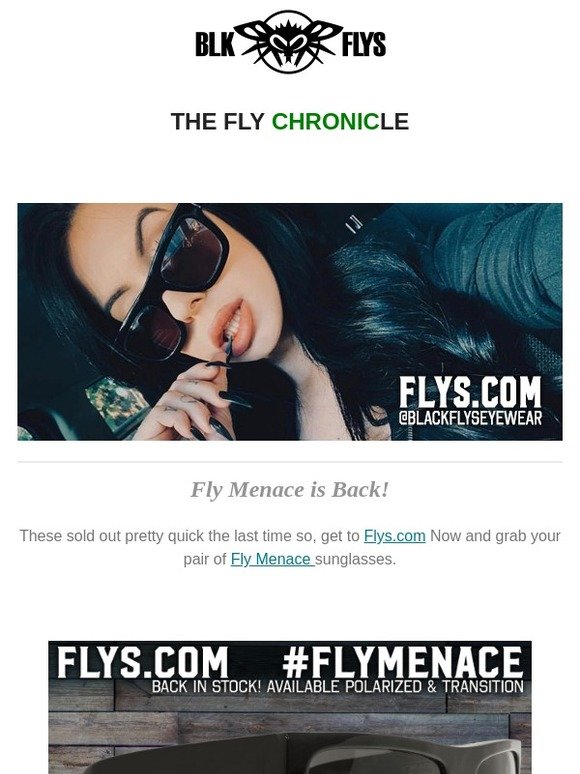 Black Flys: Fly Menace is Back & New Optical Styles! | Milled