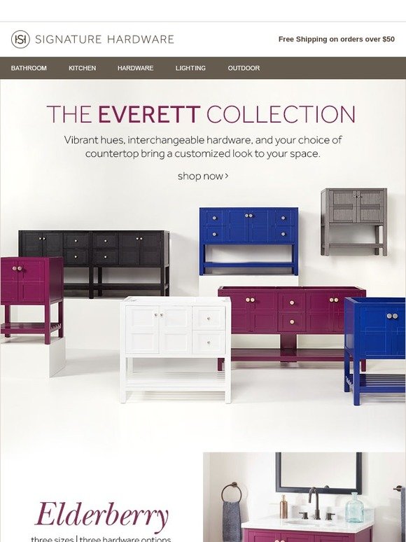 Signature Hardware: Trending New Colors: The Everett in Jewel Tones ...
