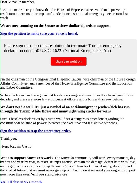 MoveOn: Sign this petition | Milled