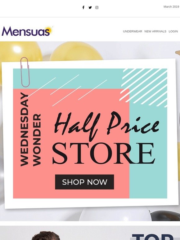 Mensuas: Wednesday Wonder - The Half Price Store | Milled