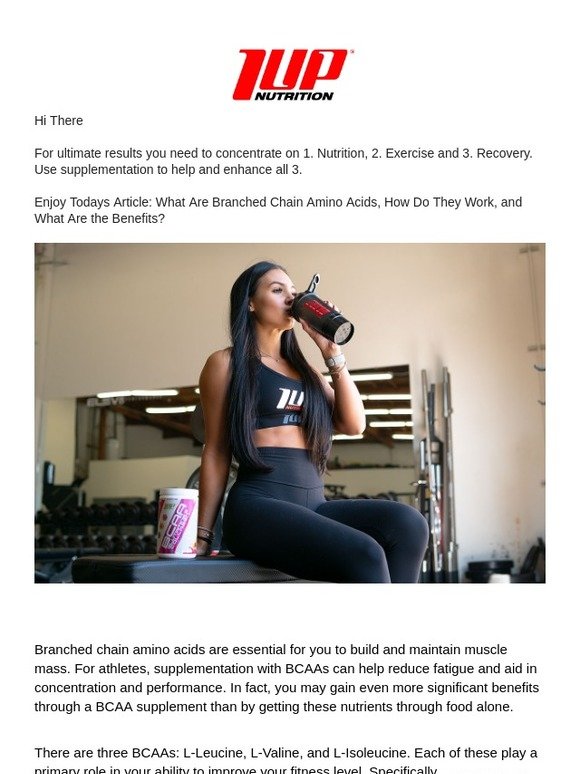 1 Up Nutrition: 🔥What Are Branched Chain Amino Acids? How Do They Work ...