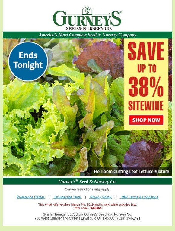 Gurney's Seed & Nursery: For you, a midweek pick-me-up | Milled