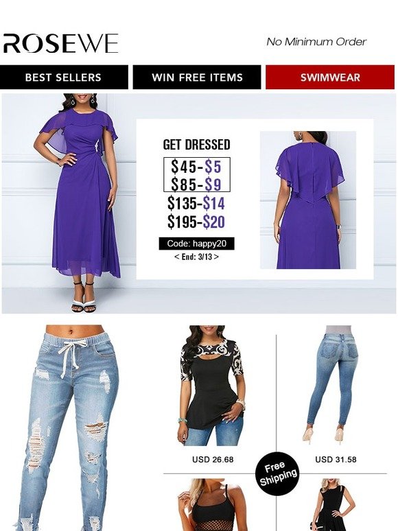 Rosewe: 3 Denim Pants & 5 Dresses & Latest Swimwear From Rosewe! | Milled