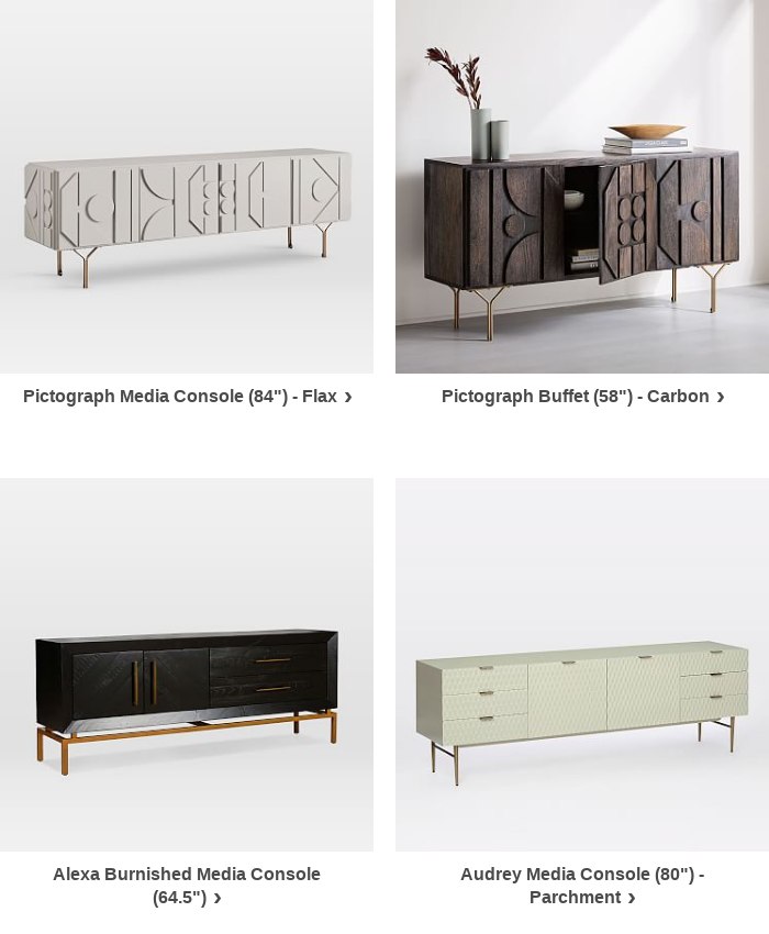 West Elm: It's OK to look twice at this Pictograph Media Console (84 ...