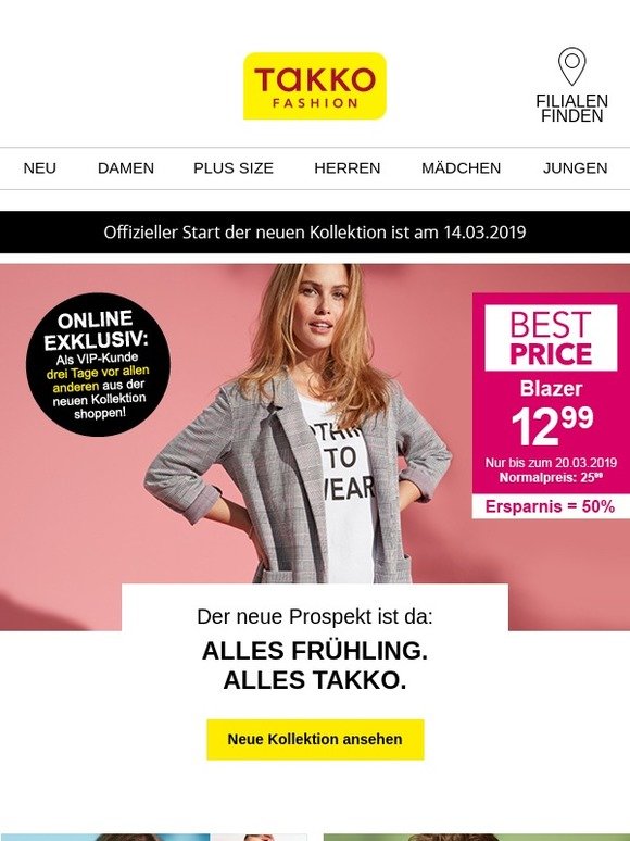 Takko Fashion: Neuer Prospekt: Exklusiv vor allen anderen shoppen! | Milled