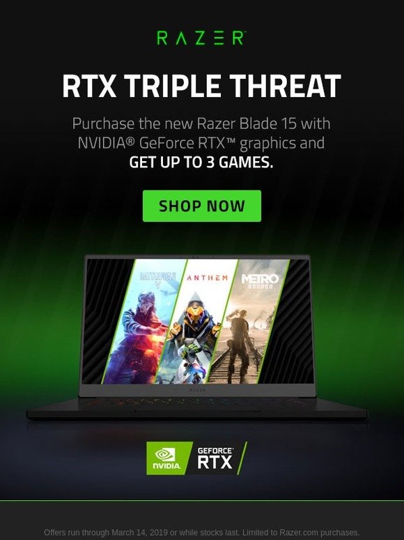 Razer: The Best Geforce RTX™ Laptop Offer - Game On with 3 Amazing ...
