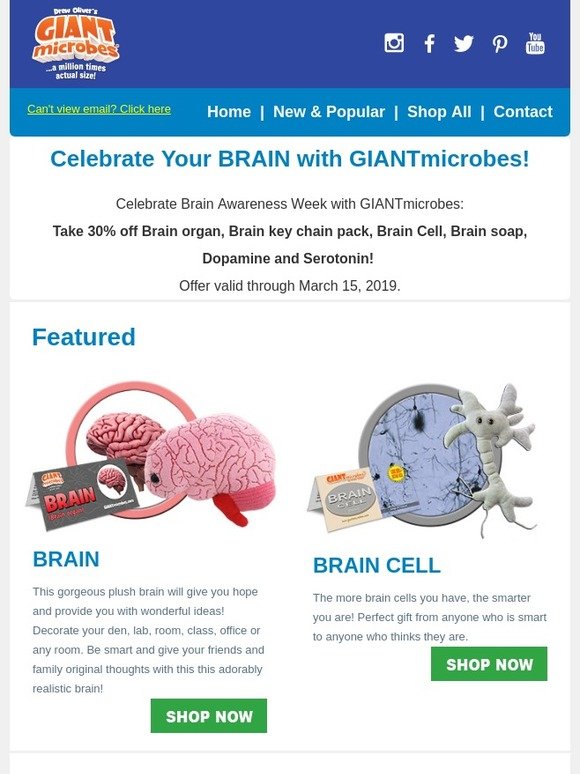 GIANTmicrobes: Celebrate Your BRAIN with GIANTmicrobes! | Milled